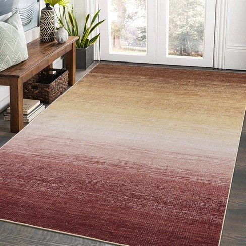 Modern Washable Rugs Ombre Abstract Rug For Living Room Bedroom, 9'x12 ...