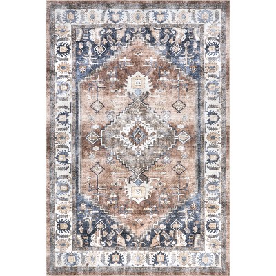 Nuloom Ehtel Medallion Fringe Vintage - Rust 8x10 : Target