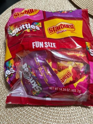 Skittles & Starburst Fun Size Chewy Candy Variety Bag - 32.28oz Jumbo ...