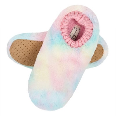 Jessica Simpson Girl's Plush Fleece Lined Slipper Socks - Tie Dye/small ...