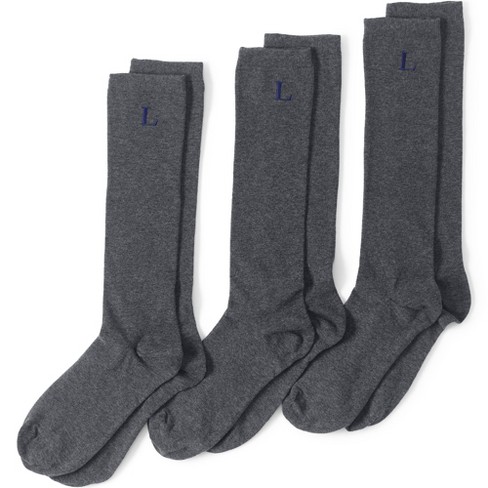 Lands' End Women's 3-pack Seamless Toe Solid Trouser Socks : Target