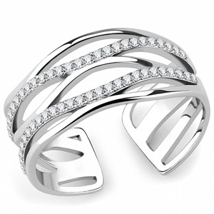 Slickblue Modern Criss-Cross Statement Eternity Ring for Women with ...