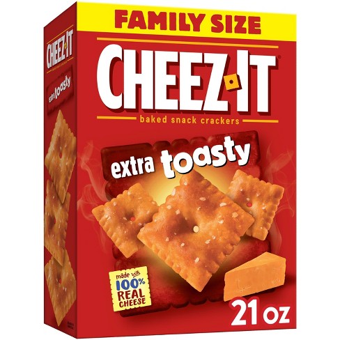 Cheez-it Extra Toasty Family Size Cheese Crackers - 21oz : Target