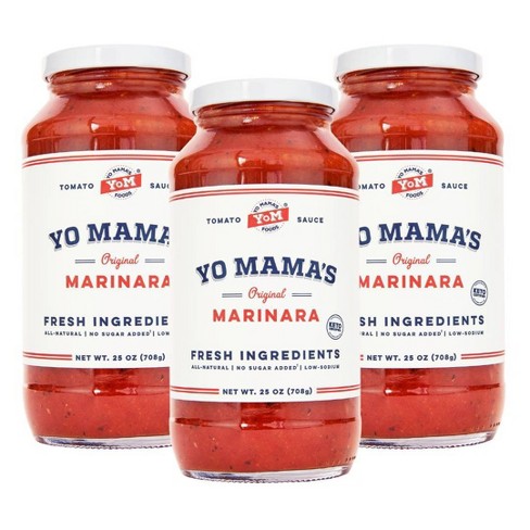 Yo Mama's Foods Low-sodium & Low-carb Keto Marinara Pasta Sauce 3pk ...