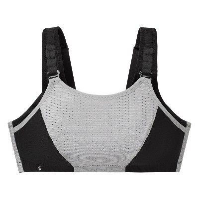 Glamorise Womens Custom Control Sports Wirefree Bra 1166 Black/grey 32b ...