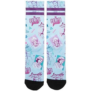 The Golden Girls Socks Character 80s' Neon Sublimated Crew Socks : Target