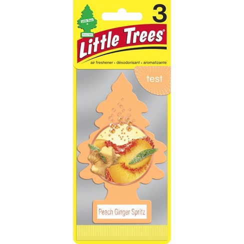 Little Trees Peach Ginger Spritz 3pk Air Fresheners: Car Freshener Tree, Non-powered, Disposable ...