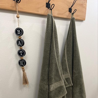 Total Fresh Antimicrobial Bath Towel Olive Green - Threshold ...