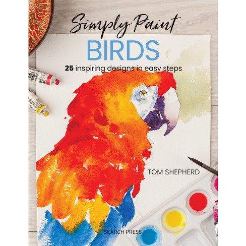 Simple Red Bird Painting