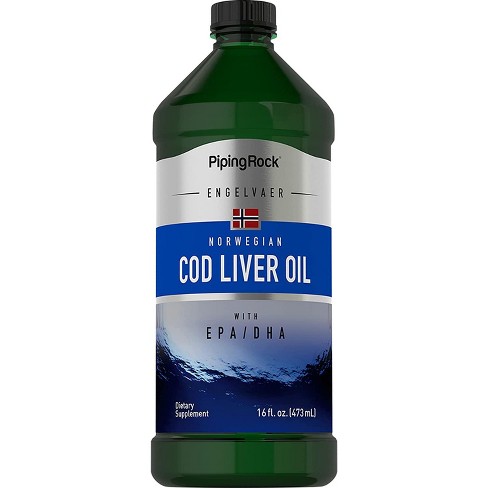 Piping Rock Cod Liver Oil Liquid | 16 Fl Oz : Target
