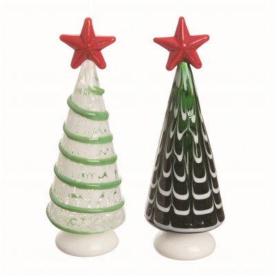 Glass Very Merry Tree Fig Set Of 2 : Target
