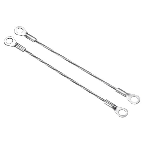 Unique Bargains Stainless Steel Lanyard Cable Eyelets Ended Security ...