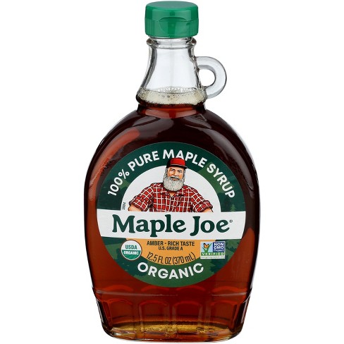 Maple Joe Organic Maple Syrup Amber & Rich Taste - Case Of 12 - 12.5 Fl ...