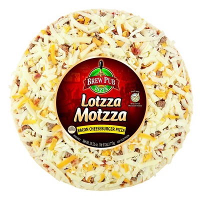 Brew Pub Lotzza Motzza Bacon Cheeseburger Frozen Pizza - 23.35oz : Target