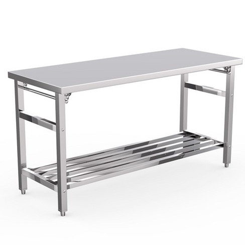 Stainless Steel Kitchen Work Table, 60 X 24 In Commercial Food Prep ...