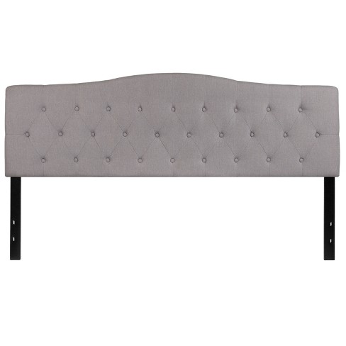 Flash Furniture Cambridge Tufted Upholstered King Size Headboard In Light Gray Fabric Target