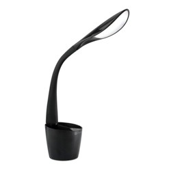 13" Cobra Desk With Usb Desk Lamp Black (includes Led Light Bulb ...