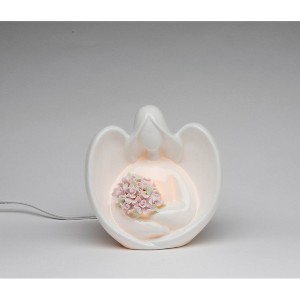 Kevins Gift Shoppe Ceramic Angel With Flowers Night Light : Target