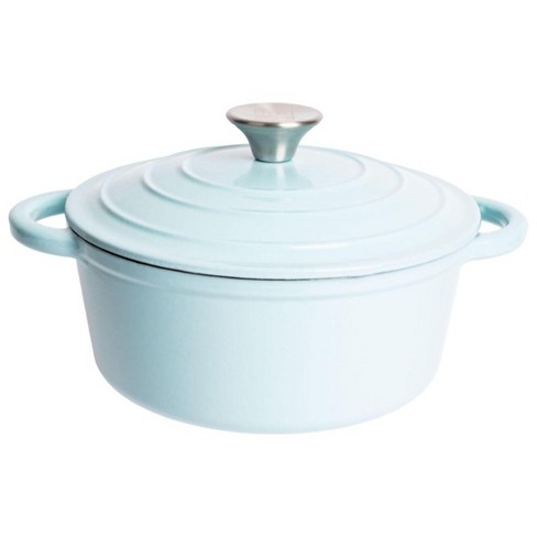 Lexi Home Enameled 2.8 Qt. Cast Iron Dutch Oven - Light Blue : Target