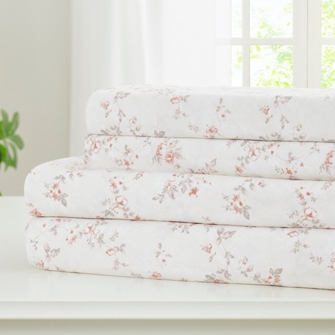 Modern Threads Floral Microfiber Sheet Set. : Target