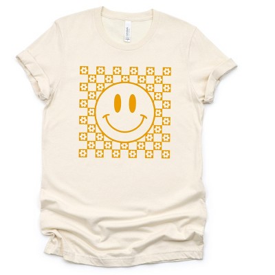 Simply Sage Market Women's Mustard Smiley Face Short Sleeve Graphic Tee ...