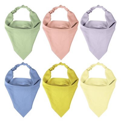 Unique Bargains Girl's Non Slip Triangle Hair Scarf Multicolour 12.6"x7 ...