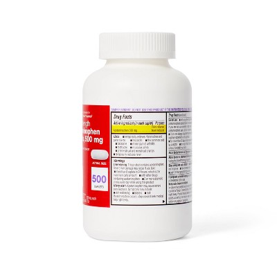 Acetaminophen Extra Strength Pain Reliever & Fever Reducer Caplets ...