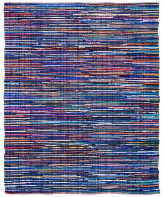 Rag Area Rug Rar240 Hand Woven Area Rug - Blue/multi - 8'x10 ...
