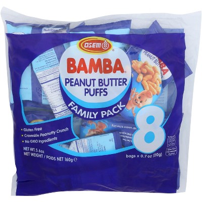 Osem Bamba Peanut Puffs With Creamy Hazelnut Filling - Pack Of 20 - 2.1 ...