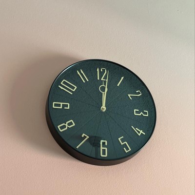 12" Modern Dial With Raised Number Wall Clock Gold - Westclox : Target