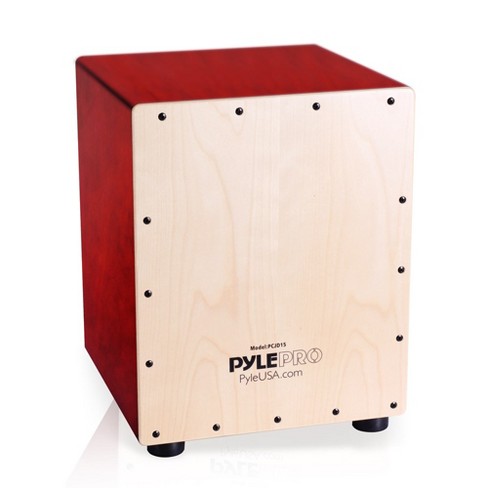 Pyle Stringed Jam Wooden Cajon Percussion Box : Target