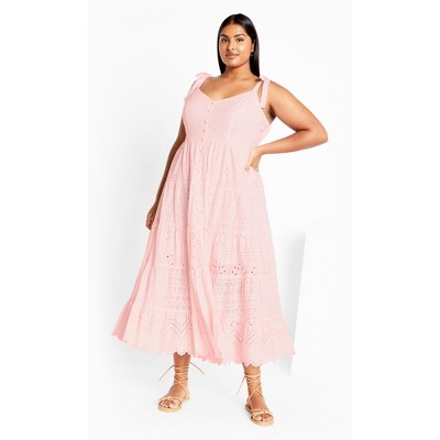 City Chic | Women's Plus Size Allegra Dress - Soft Pink- 14w : Target