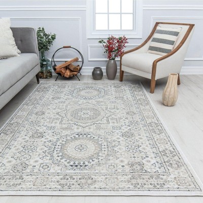 Rugs America Harper Hy60l Balboa Mist Abstract Vintage Beige Area Rug ...