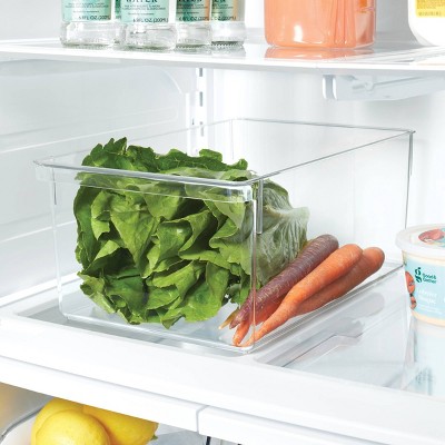 Large Wide Fridge And Pantry Organizer Bin - Brightroom™: Clear Bpa ...