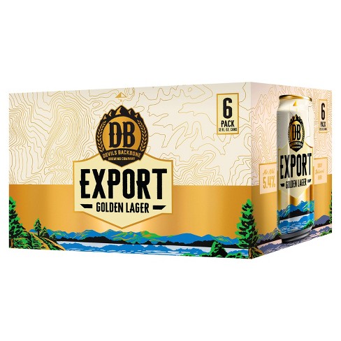 Devils Backbone Export Golden Lager Beer - 6pk/12 Fl Oz Cans : Target