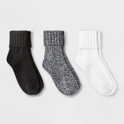 Women's Fine Ribbed Nep 3pk Crew Socks - Universal Thread™ : Target