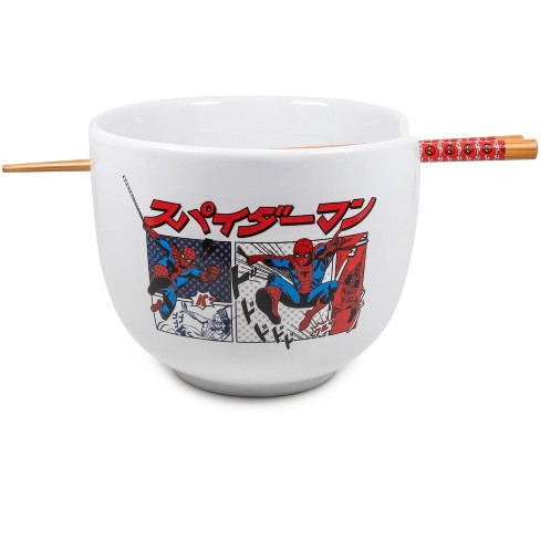 Silver Buffalo Marvel Spider-man Japanese Dinnerware Set | 20-ounce ...