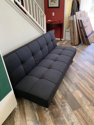 Colette Convertible Futon Sofa Bed Black - Serta : Target