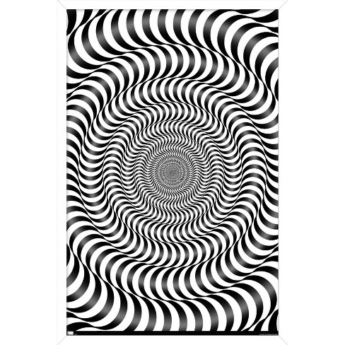 Trends International Zebra Stripe Optical Illusion Framed Wall Poster ...