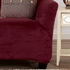 Great Bay Home Stretch Velvet-plush Washable Loveseat Slipcover ...