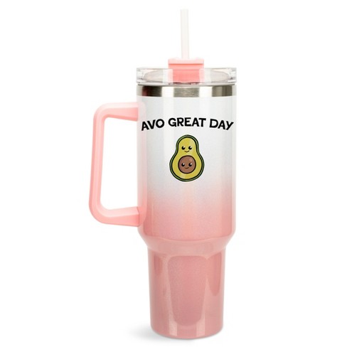 100 North Avo Great Day Smiley Avocado 40 Oz. Stainless Steel, Large ...