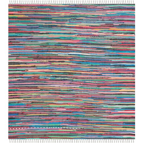 Rag Area Rug Rar121 Hand Woven Area Rug - Grey/multi - 6'x6' - Safavieh ...