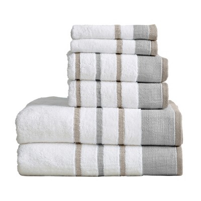 3pc Ocean Bay Striped Bath Towel Set Gray - Tommy Bahama : Target