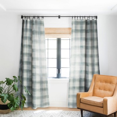 Little Arrow Design Co Watercolor Plaid Muted Blue 50" X 108" Single ...