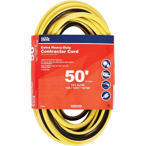 Do It Best 50 Ft. 12/3 Extra Heavy-duty Contractor Extension Cord : Target