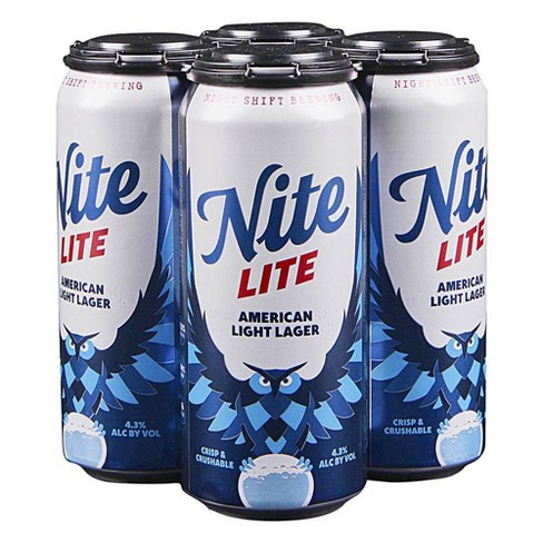 Night Shift Nite Lite Lager Beer - 4pk/16 Fl Oz Cans : Target