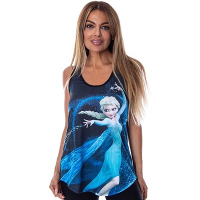 Disney Juniors Frozen Elsa Tank Top Sleeveless Muscle Shirt (sm) Adult ...