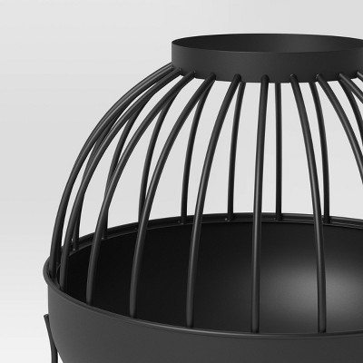 Wood Burning Cutout Round Outdoor Fire Pit Black - Threshold™: Weather ...