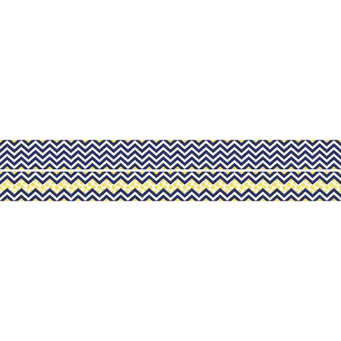 Turquoise Dot Navy Border