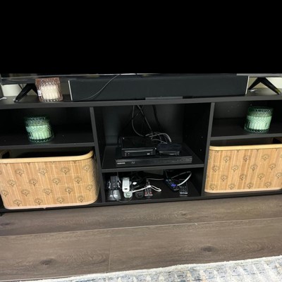 Storage Tv Stand For Tvs Up To 70" Black - Room Essentials™ : Target